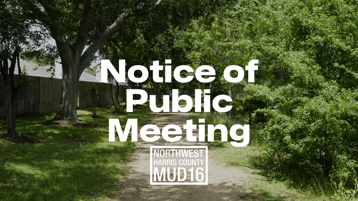 Northwest Harris County MUD 16 - Welcome to Northwest Harris County MUD 16